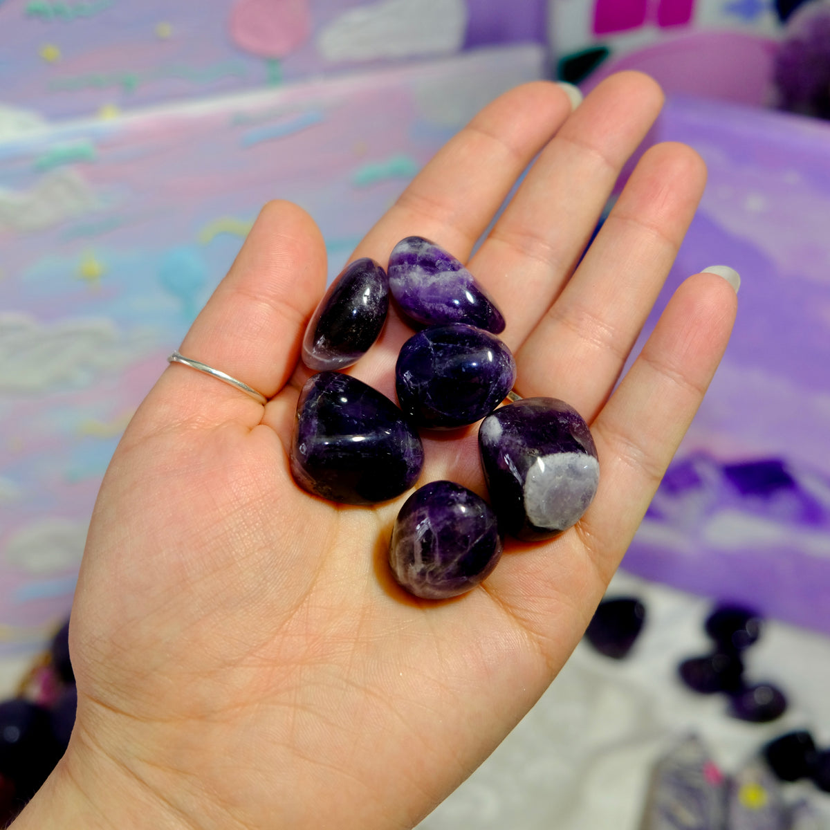 Amethyst Crystal Tumbles Spiritual Protection Healing Stone – The Faery ...